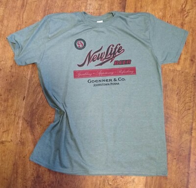 New Life Beer Goenner & CO Johnstown PA Brewing t-shirt T SHIRT | eBay