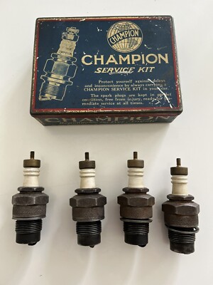 Original Brass Hat Champion 3X Model A B Ford Vintage Antique Spark ...