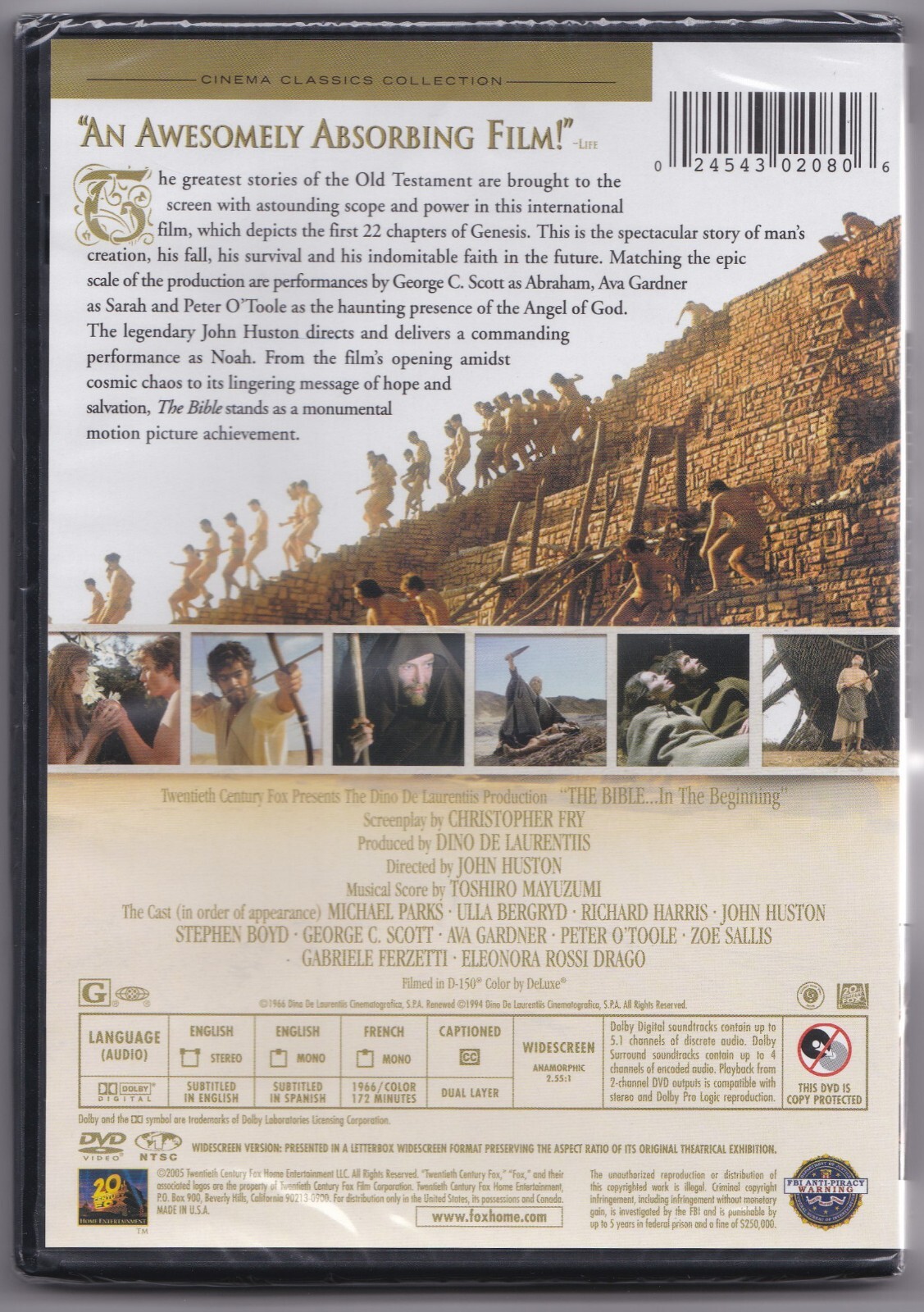 The Bible: In the Beginning Brand New DVD 1966 Eva Gardner Michael ...