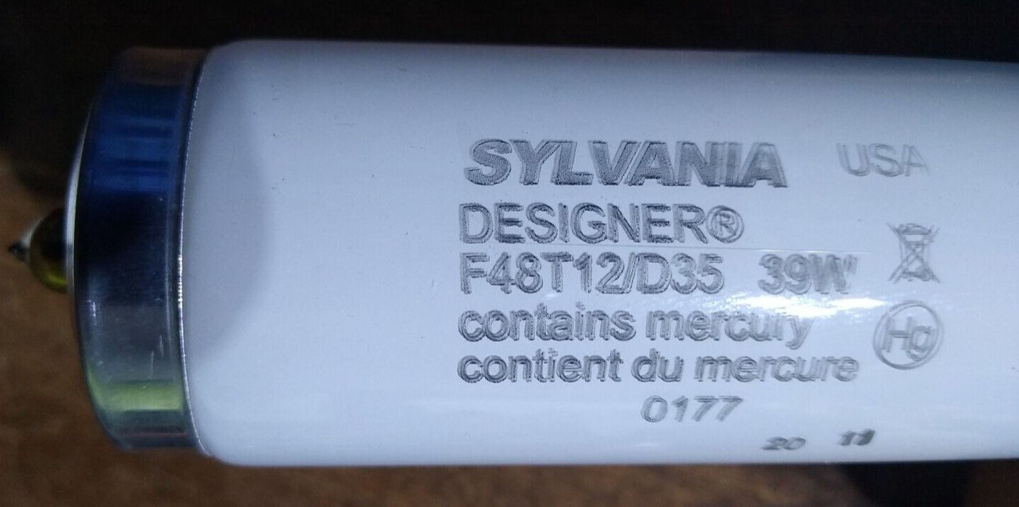 SYLVANIA DESIGNER F48T12/D35 39W STRAIGHT TUBE INSTANT START BULB Lot ...