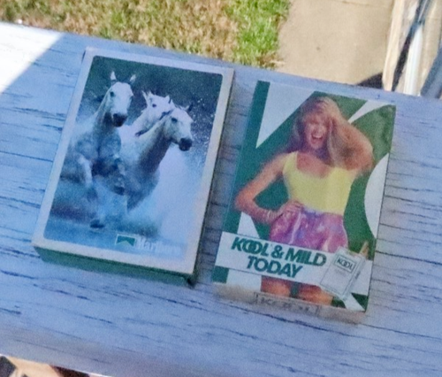 LOT Vintage Decks Playing Cards Cigarettes Kool Marlboro Horses Pin-Up ...