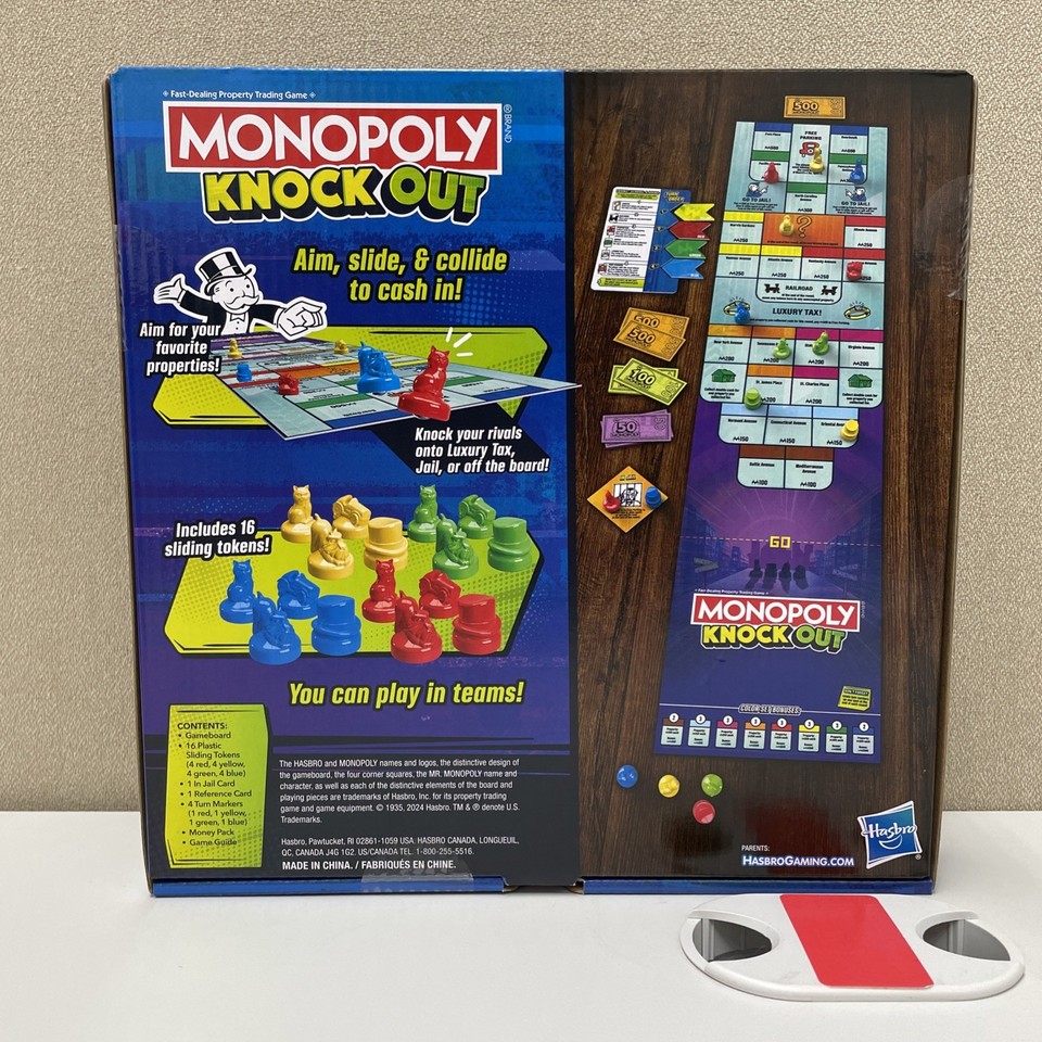 Hasbro Monopoly KNOCK OUT Board Game 2-8 Players Family Party Game ...