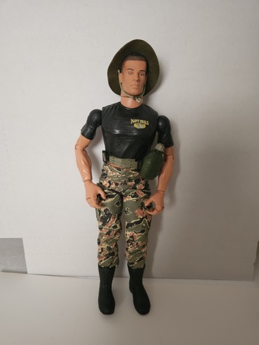VINTAGE 1996 HASBRO GI JOE Navy Seals Action Figure 12" with Hat Belt ...