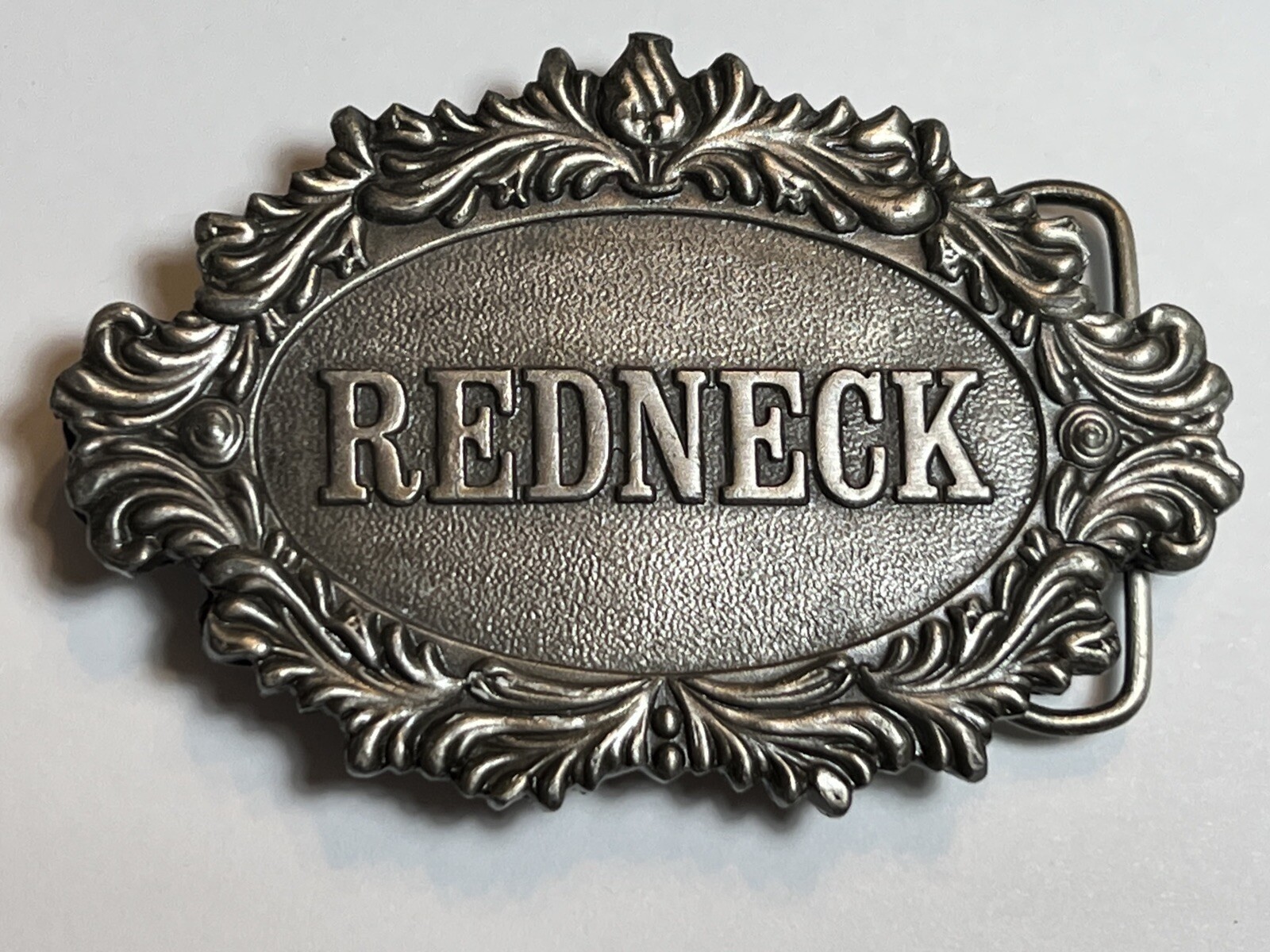 Capt. Hawks REDNECK Belt Buckle Pewter from 1970s - Gem