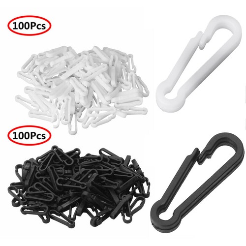 100Pcs Plastic Snap Clip Hooks Mini Carabiner Buckle Paracord Straps ...