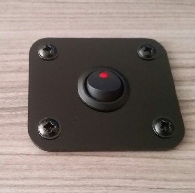 Camper Van Gloss Black Red switch Control Panel 65mm x 57mm | eBay UK