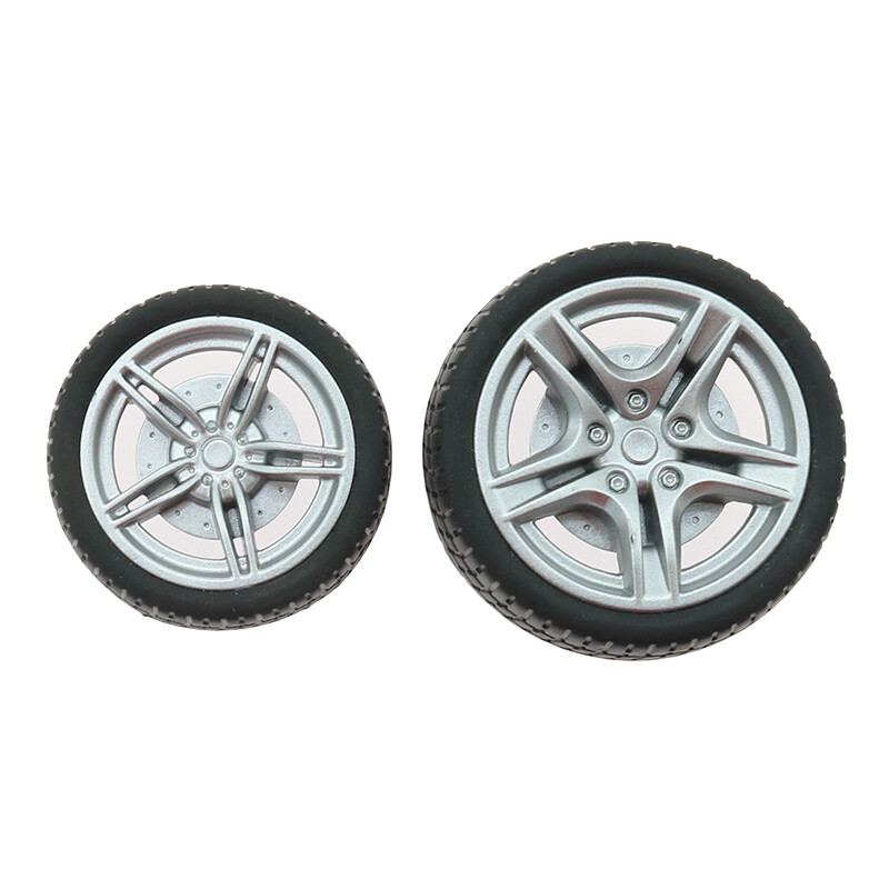 Rubber Tire Wheel Model Assembly Wheel Build Parts For Model Car Toys ...