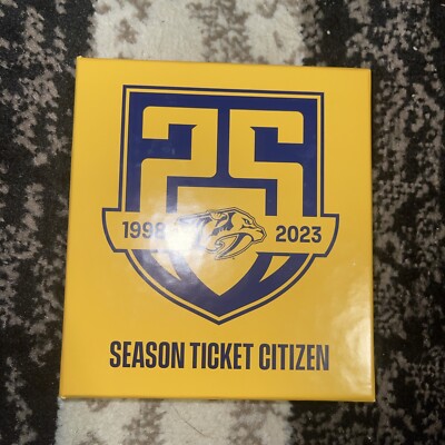 Nashville Predators 25th Anniversary STH Gift Authentic Game Used Glass ...