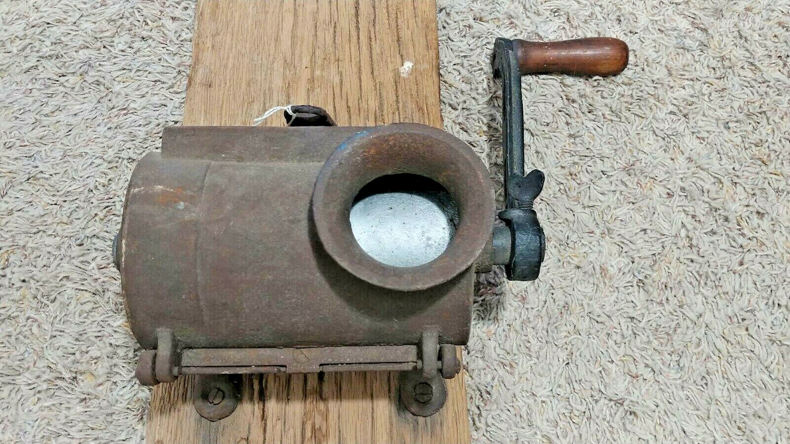 Hand Crank Antique Cast Iron Table Tobacco Chopper Shredder Cutter ...