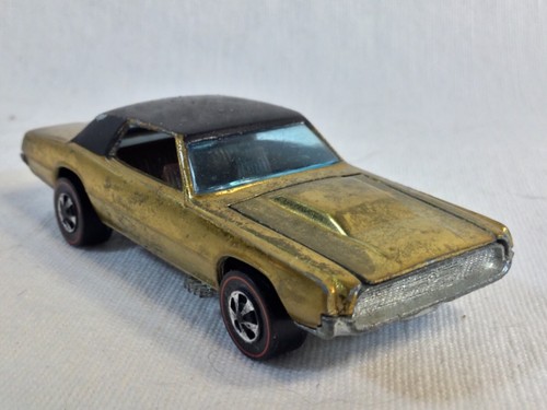 Hot Wheels Redline CUSTOM T-BIRD Hong Kong THUNDERBIRD GOLD 1967 with ...