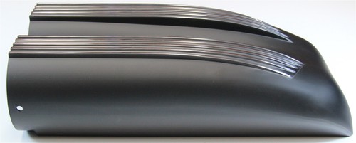 Scoop Shotgun Dual Finned Black Alloy Hood Scoop 19.5" Long Dual Carby ...