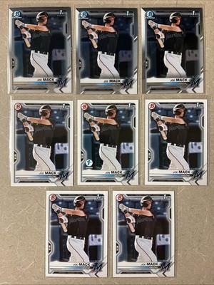 Joe Mack 2021 Bowman Chrome Draft 1st Lot (X8) Miami Marlins | eBay
