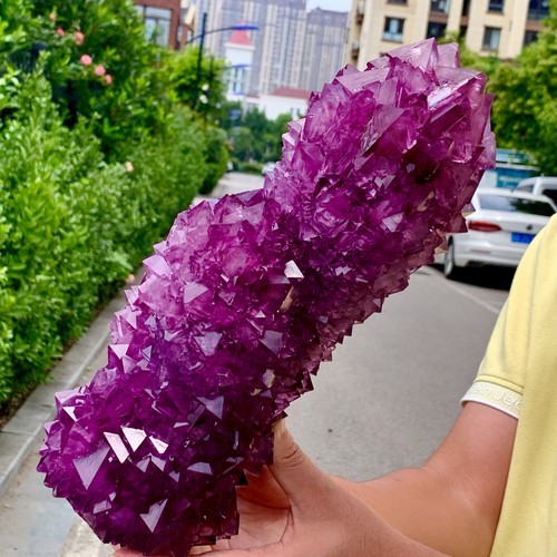 7.2LB Newly discovered purple Potassium alum Octahedral Crystal ...