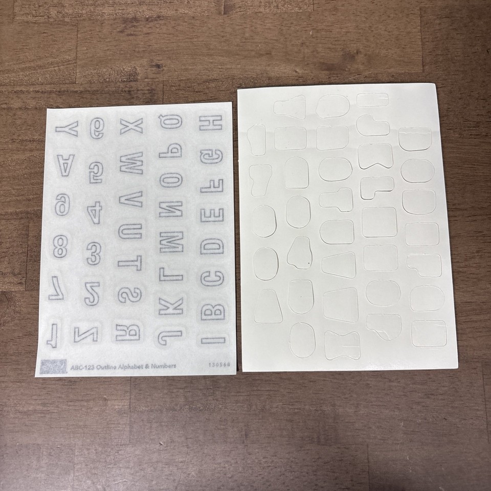 Stampin’ Up! ABC-123 Outline Alphabet & Numbers Cling Set of 35 #130568 ...