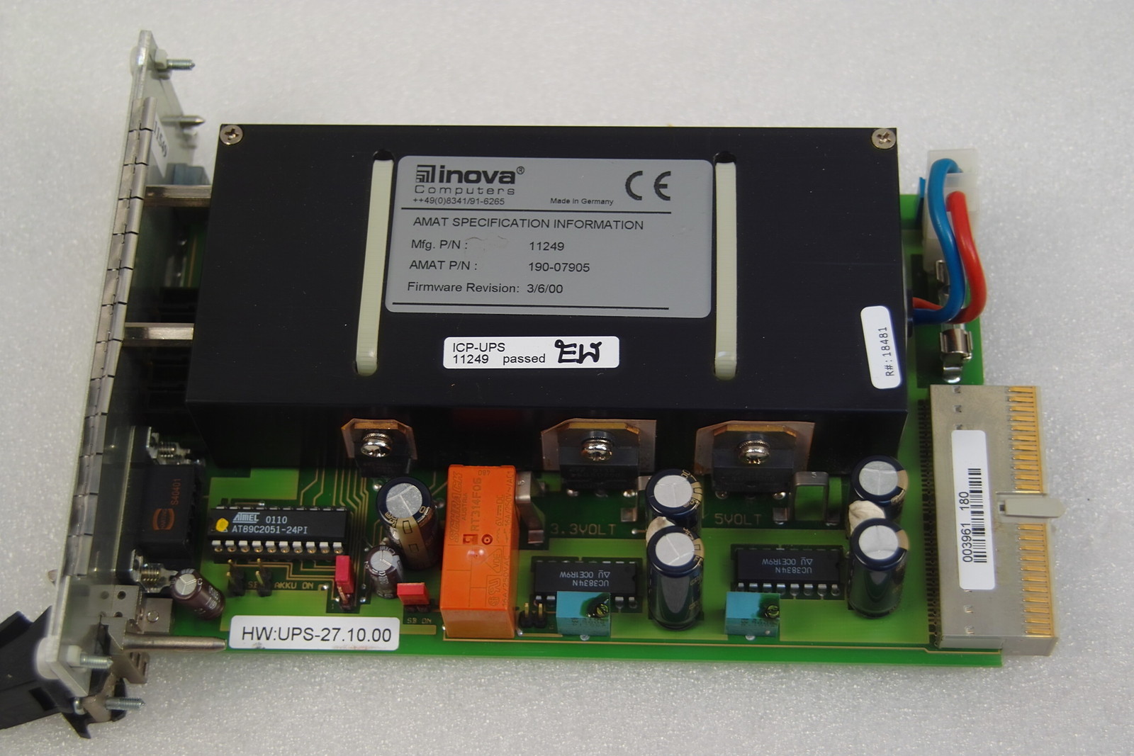 INOVA COMPUTERS ICP-UPS BOARD,AMAT 190-07905,11249,UPS-27.10.00 FREE ...