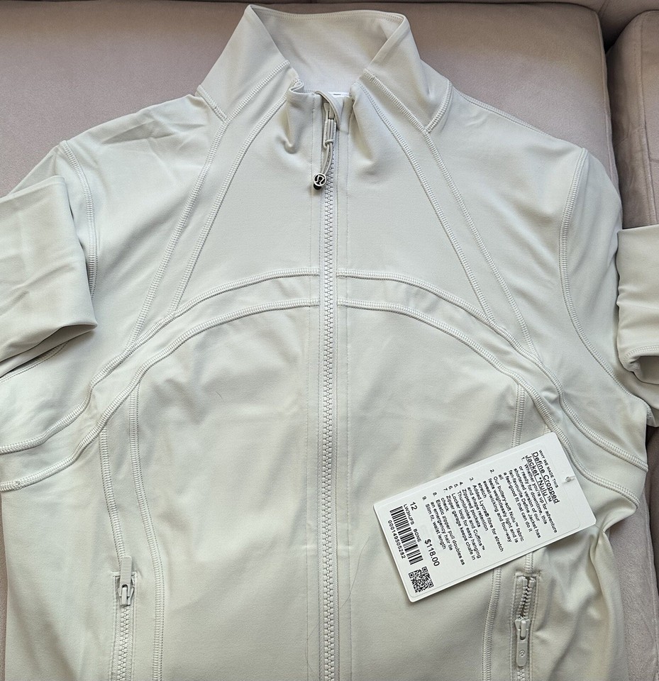 Lululemon Define Cropped Jacket NULU Bone NEW Size 12 NWT | eBay