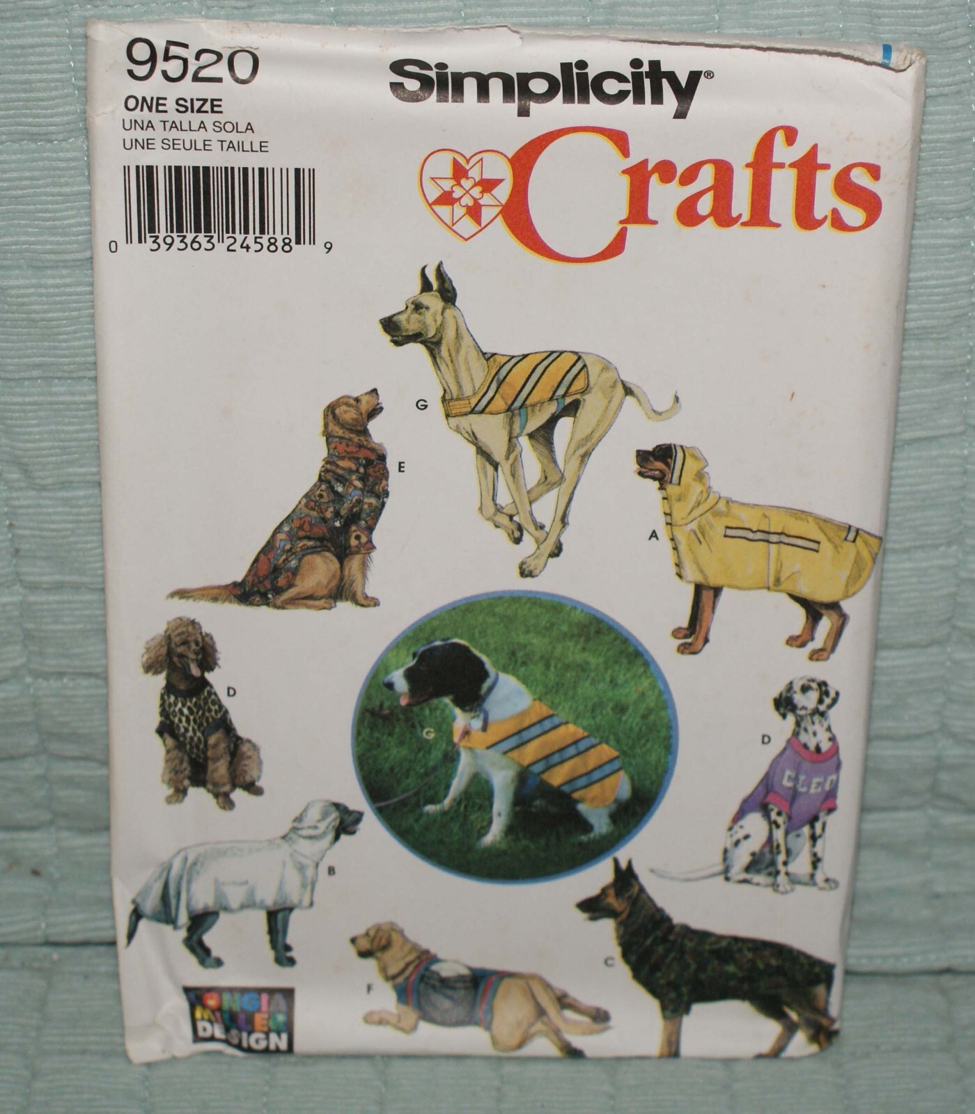 Simplicity 9520 Large Dog Cloths Coats Longia Miller Design 2000 Sew ...