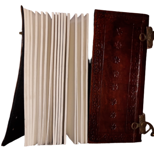 10x7 Handmade leather Journal Large 600 Page Embossed Notebook Drawing ...
