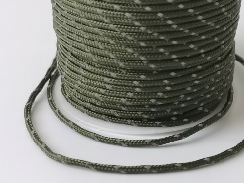 2mm Paracord Reflective Micro Cord Strong Glow Line Lanyard Camping ...