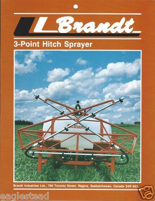 Farm Equipment Brochure - Brandt - 3-Point Hitch Sprayer (F3958) | eBay