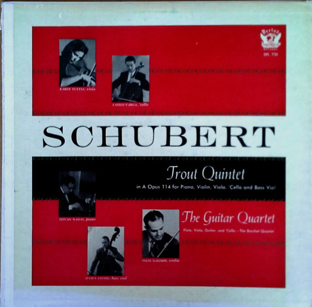 SCHUBERT / PIANO QUINTET IN A MAJOR - ISTVAN NADAS - PERIOD LP | eBay