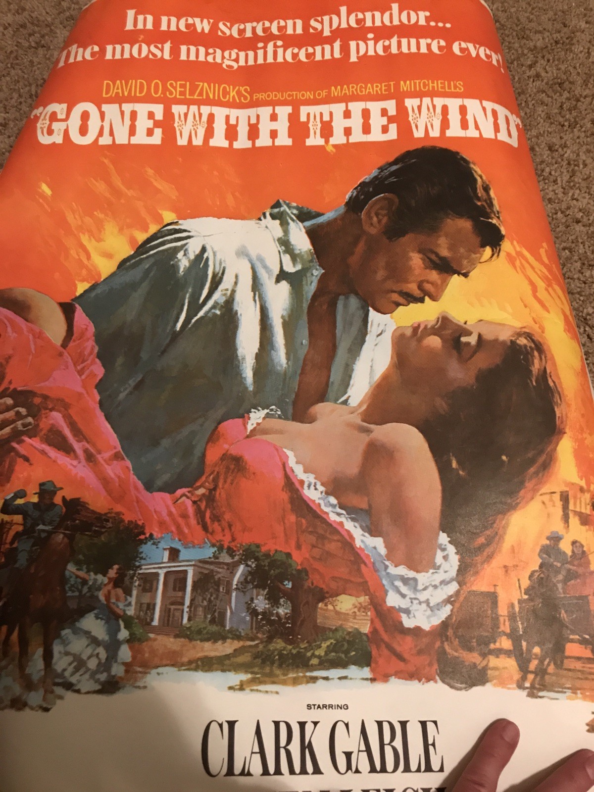 POSTER GONE WITH THE WIND Gable & Leigh in Portal Publications 29X20 ...