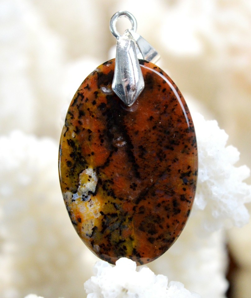 Agate " Leopard " 26 Gold - Pendant Cabochon Stone Natural - Brazil X87 ...