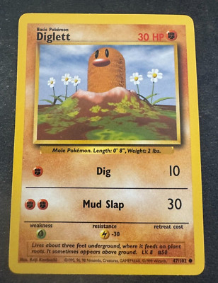 Diglett - Energy Error Misprint - Base Set 47/102 - WOTC Unlimited ...