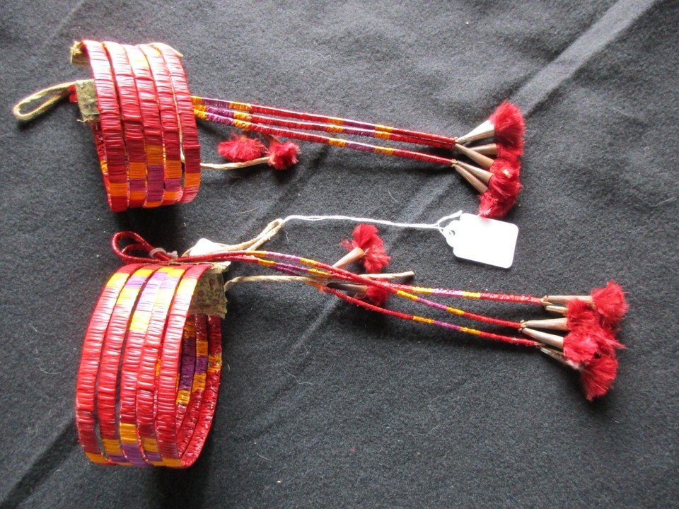 RARE CEREMONIAL QUILLED ARM BANDS NATIVE AMERICAN ARM BRACELETS, SD ...