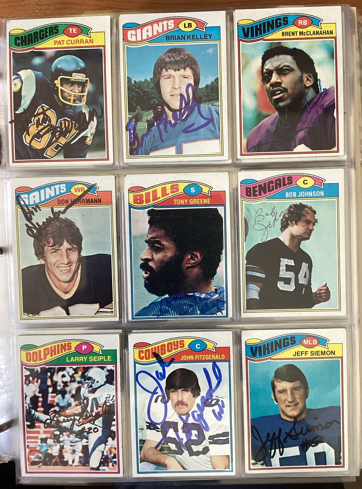 1977 TOPPS FOOTBALL SIGNED AUTOGRAPH CARDS | eBay