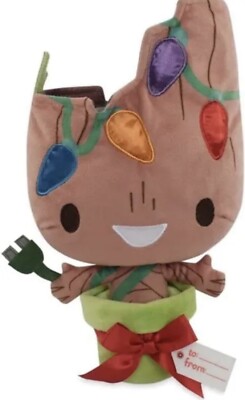 Disney Marvel 10" Baby Groot Light-Up Holiday Cheer Plush Guardians NEW ...