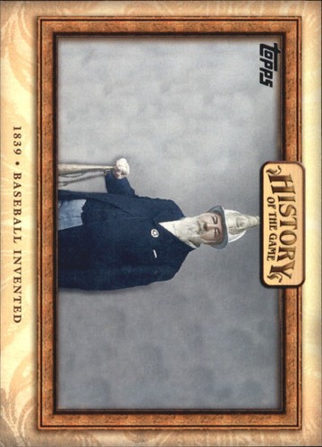 2010 Topps History of the Game #HOG1 Alexander Cartwright Baseball ...