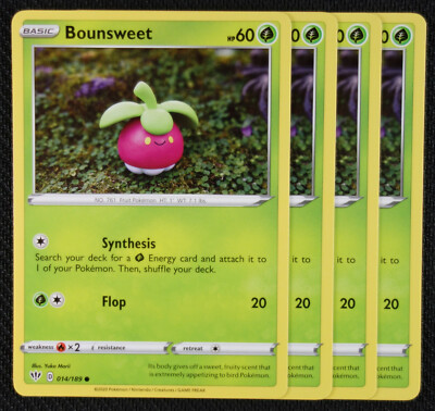 Pokemon Cards 4x Bounsweet 014/189 Playset Darkness Ablaze NM/M | eBay