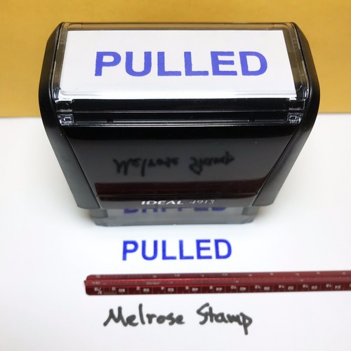 Pulled Rubber Stamp Blue Ink Self Inking Ideal 4913 | eBay