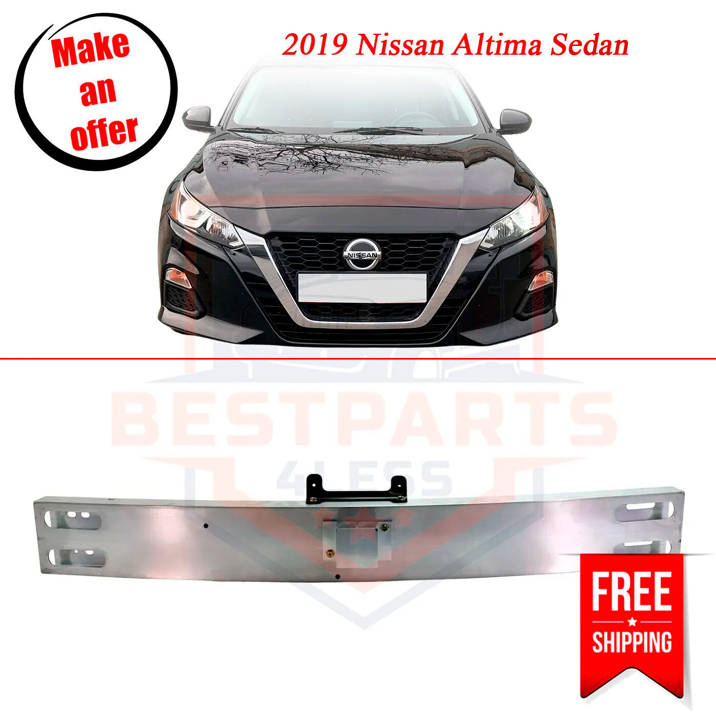 New Front Bumper Reinforcement 620306CA0A aluminum for 2019 Nissan ...