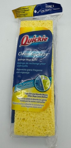 Quickie Clean Squeeze Sponge Mop Refill Type S Fits Mop #045 FREE SHIP ...