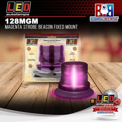 LED Autolamps 128MGM Magenta Strobe Beacon Fixed Mount | eBay Australia
