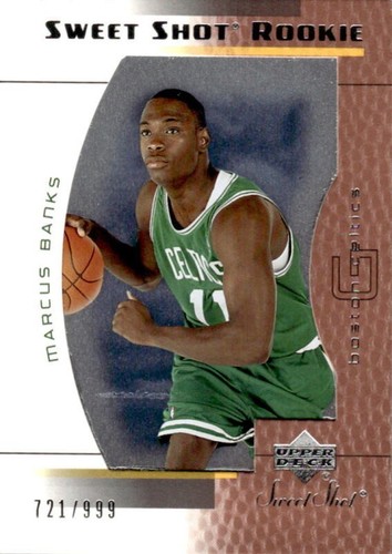 2003 UPPER DECK SWEET SHOT MARCUS BANKS 103 MINT RC 721/999 BOSTON ...