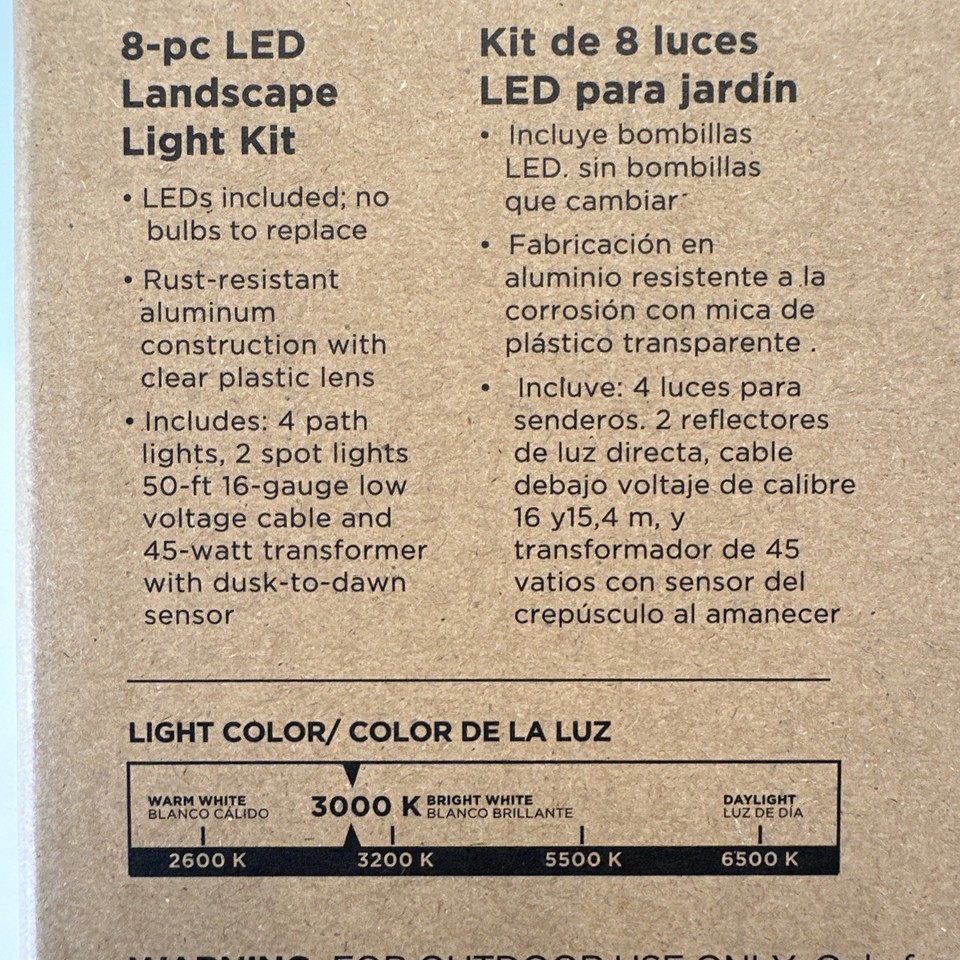 Harbor Breeze 4902877 8 Pc Landscape LED Kit W/ Wire & Transformer ...