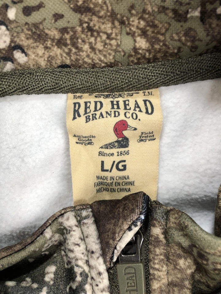 Red Head Hoodie Jacket Mens Large Camouflage Camo Strata Full Zip ...