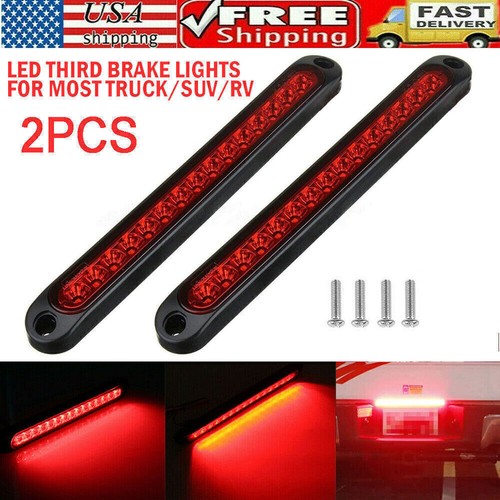 2x Universal 15LED 3rd Brake Light Car Rear Window High Mount Red Stop ...