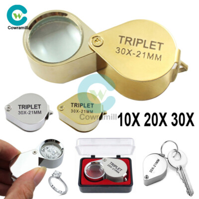10X 20X 30X Eye Loupe Magnifier Jewelry Magnifying Glass Jewelers ...