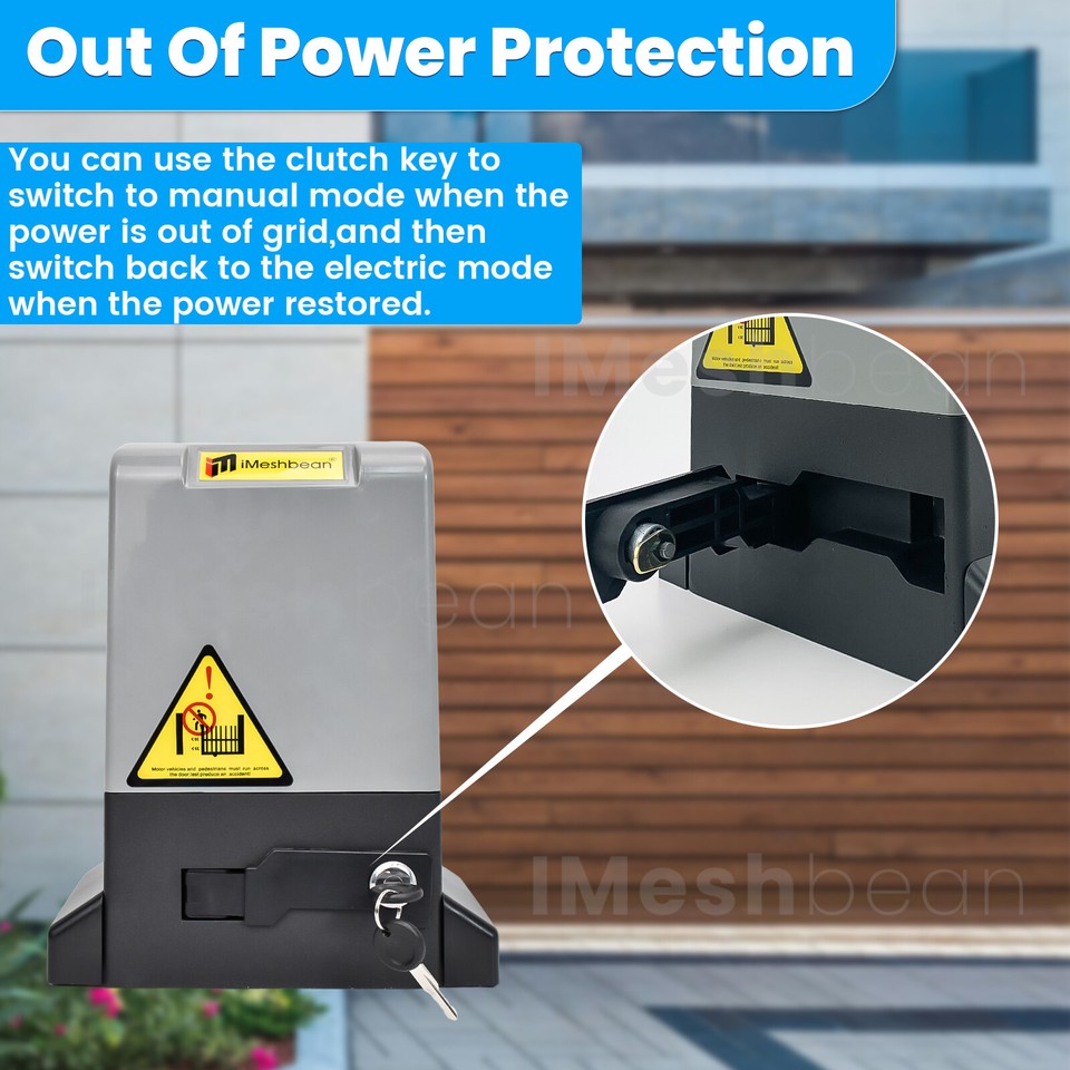 Electric Sliding Gate Opener Motor Kit w/Remote Controls & 13.12FT ...