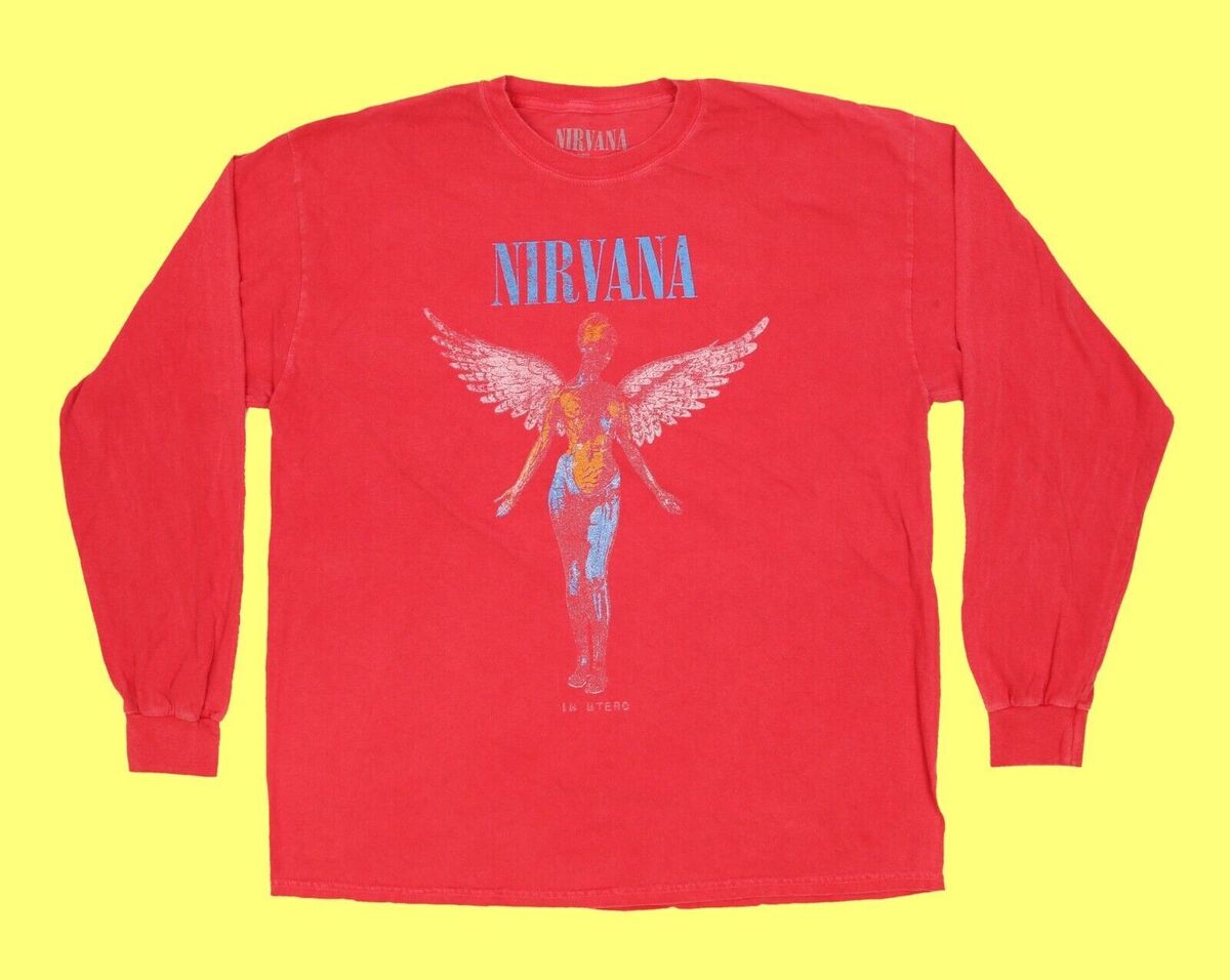 Nirvana In Utero Red Distressed Long Sleeve T-Shir L | eBay Nirvana In Utero Red Distressed Long Sleeve T-Shir L | eBay
