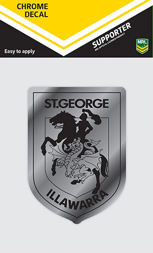 NRL Chrome Decal - St George Illawarra Dragons - Car Sticker 12x12cm | eBay