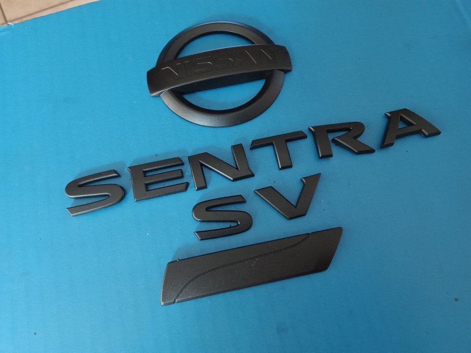 NISSAN SENTRA SV 2013-19 REAR TRUNK EMBLEM PURE DRIVE LOGO BLACK ...