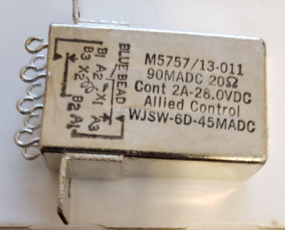 NOS ALLIED CONTROL RELAY M5757 13-011 WJSW-6D-45 MADC CONT 2A-28.0VDC ...