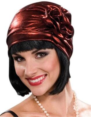 Flapper Cloche Hat Red Roaring 20's Fancy Dress Halloween Costume ...