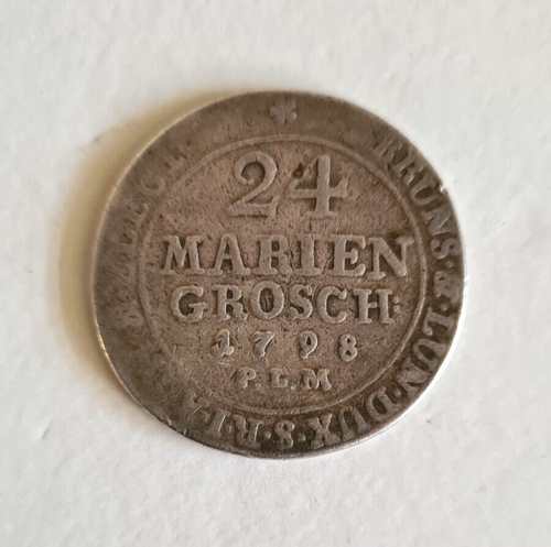 Germany 1798 Silver 2/3 Thaler 24 Mariengroschen Brunswick-Luneburg ...