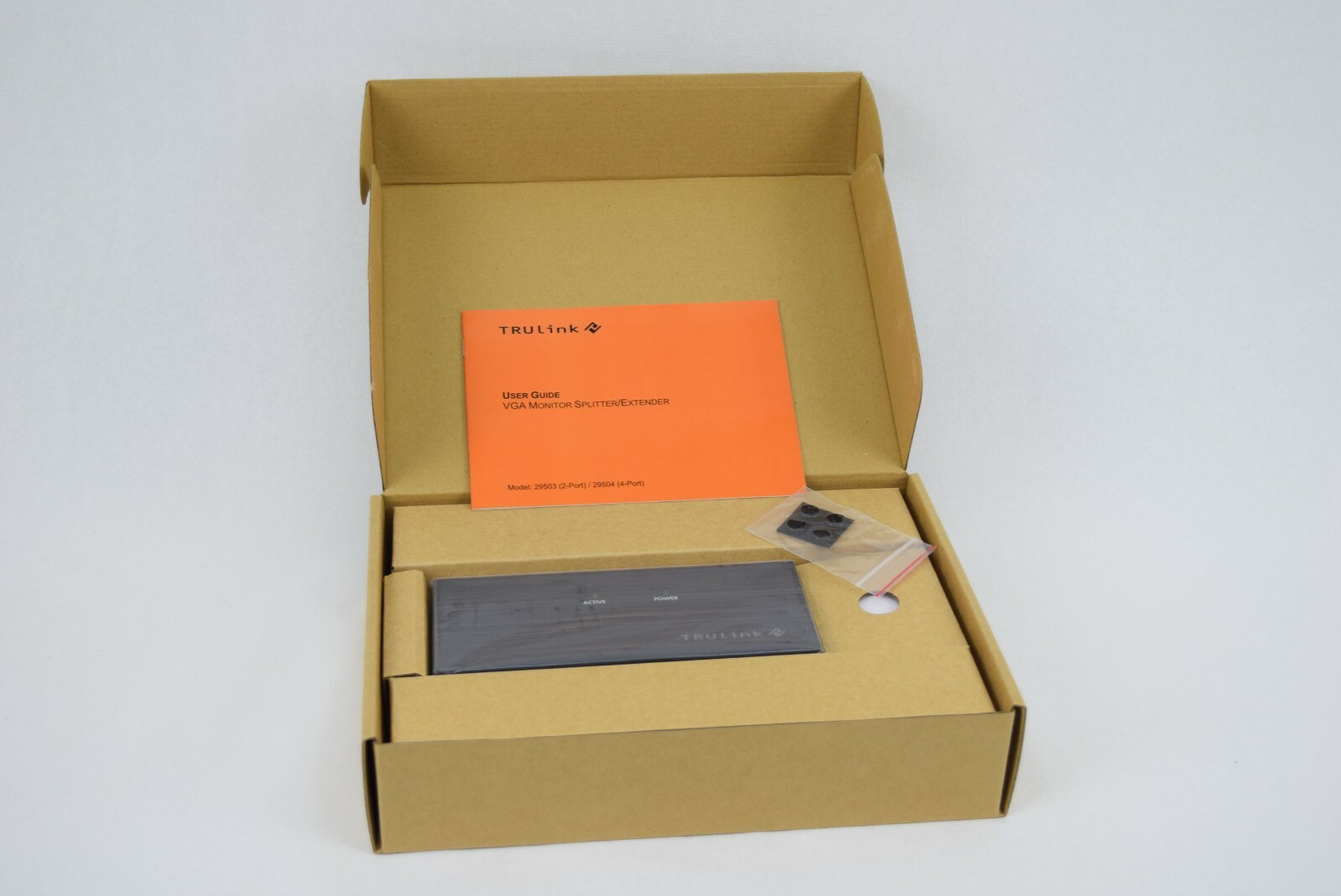 TRUlink 29504 4-Port VGA Monitor Splitter/Extender 210ft signal boost ...